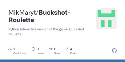 GitHub MikMaryt Buckshot Roulette Python Interactive Version Of The Game Buckshot Roulette