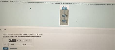 Solved Determine The Angle Of Twist Of The Shaft At A