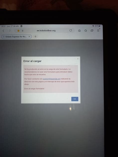 Failed To Load Form Data Collection Kobotoolbox Community Forum