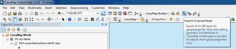 Carrymap Builder Help Exporting Arcgis Layers To Geopackage File