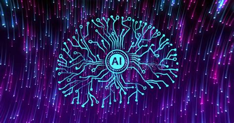 Image Of Human Brain And Ai Data Processing Over Black Background Stock