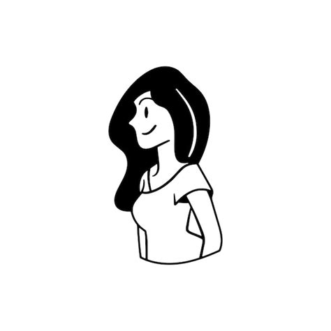 흰색 배경에 있는 사람들의 아바타입니다 젊은 여성의 얼굴을 웃는 만화 캐릭터 프리미엄 벡터