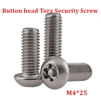 Pcs M ISO Torx Button Head Tamper Proof Security Screw A Stainless Steel Anti Theft