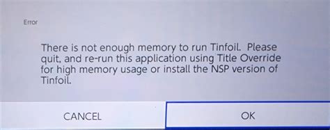 Tinfoil Error Code 01e40000 And Nsp Installation What Do I Do Please