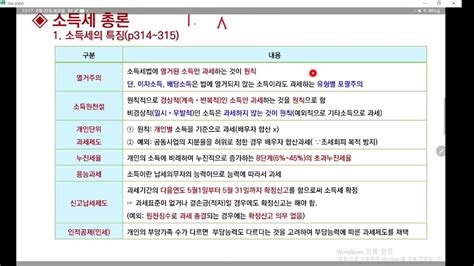 전산세무2급 소득세 소득세의 특징1 Youtube