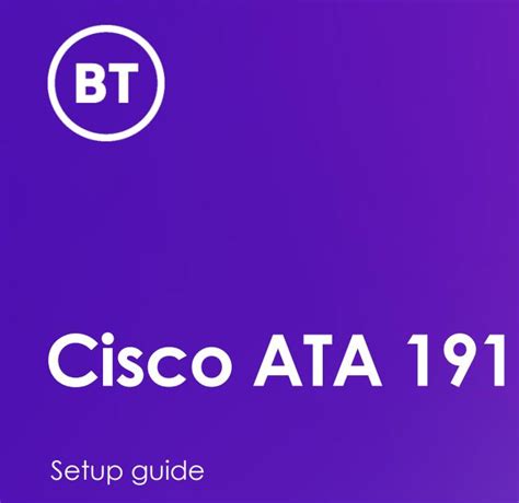 Guida Per L Utente Dell Adattatore Telefonico Analogico CISCO ATA 191