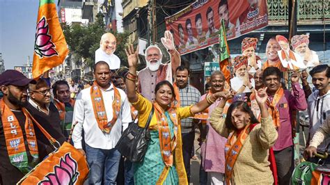 Bjp Leading In Hindi Heartland States Congress Set To Wrest Power In