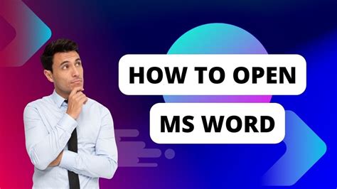 How To Open Ms Word In Pc Or Laptop Youtube