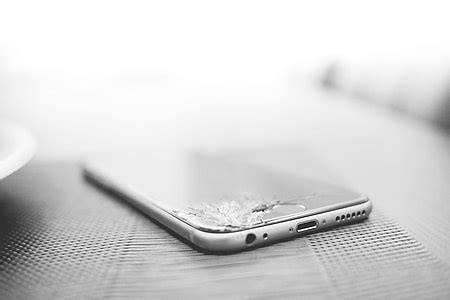 Royalty Free Photo Minimalistic Crashed IPhone With Cracked Screen PickPik