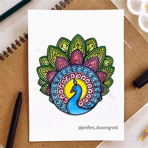 Pin On Peacock Mandala Art