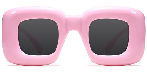 Truda Square Pink Prescription Sunglasses Ublins