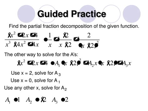Ppt Guided Practice Partial Fraction Decomposition Powerpoint