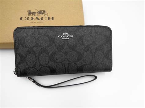 【未使用】未使用 新品 同様 正規品【10】coach コーチ 長財布 ジッピーウォレット 財布 メンズ レディス グレー ブラック