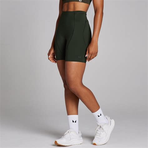 Mp Womens Tempo Ultra Cycling Shorts Forest Green Myprotein™