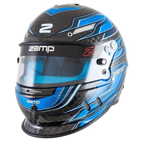 Zamp Rz 67d Helmet Sa2025 Carbon Blue Wine Country Motor Sports