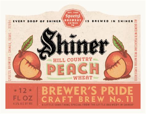 Shiner Peach Wheat Ale 6 Pack12 Oz Cans Beverages2u