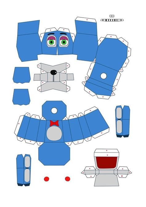 Fnaf Papercraft Monty Parte Dibujos Para Armar Arte Del Origami