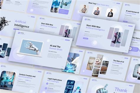 Шаблон Powerpoint с искусственным интеллектом Шаблоны презентаций