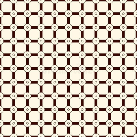 Checkered Seamless Pattern Mesh Motif Outline Geometric Abstract Background With Overlapping