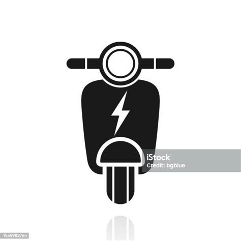 担当の電動スクーターバイク白い背景に反射するアイコン アイコンのベクターアート素材や画像を多数ご用意 アイコン イラストレーション