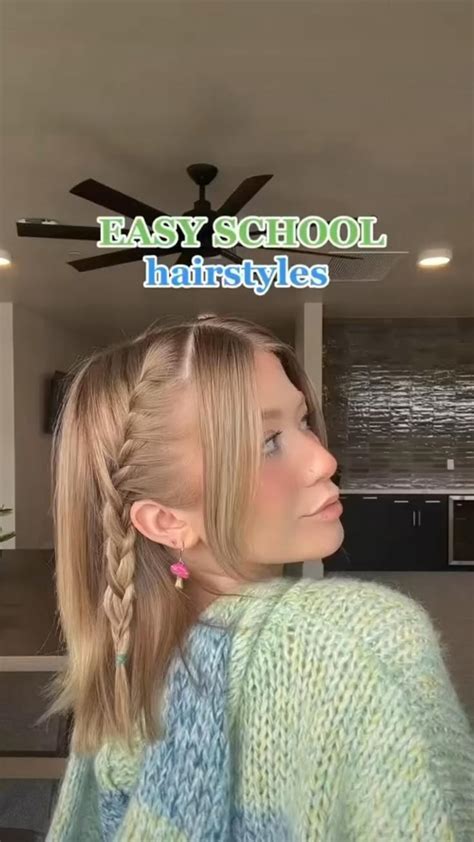 Easy School Hairstyles 💙 Short Hair Hairstyles Easy For School