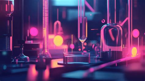 Science Abstract Visualization Of A Pharmaceutical Laboratory Scene