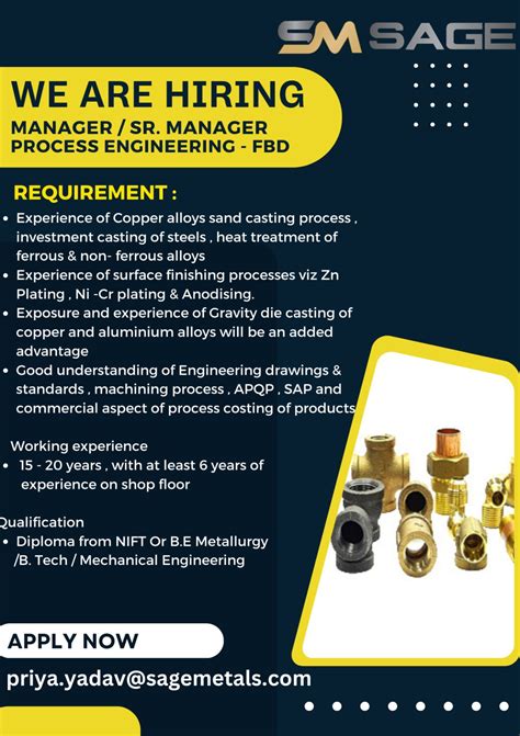 Priya Yadav On Linkedin Hiring Job Vacancy Sandcasting Copper