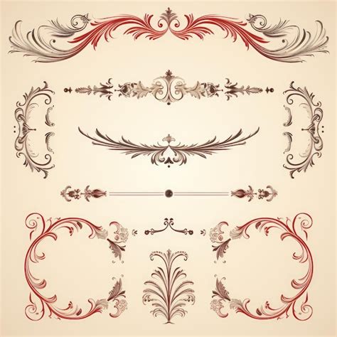 Premium Photo Vintage Frame Page Divider And Designer Border Image