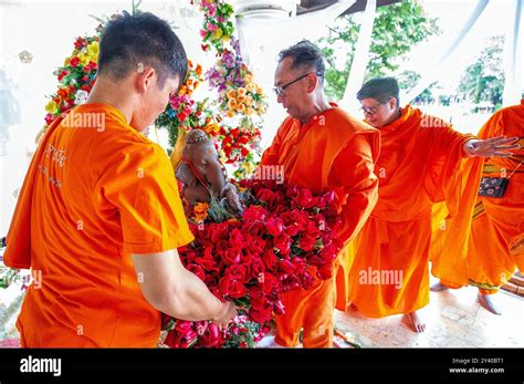 Hindu Priests From Gurudeva Ashram Are Taking The Clay Idol Of Lord