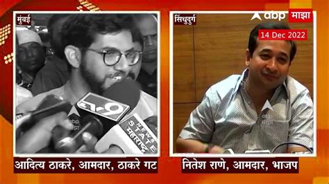 Nitesh Rane Vs Aditya Thackeray आदित्य ठाकरे म्हणाले शी नितेश राणे