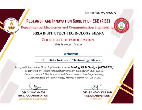 Analogvlsi Workshopexperience Bitmesra Rise Continuouslearning