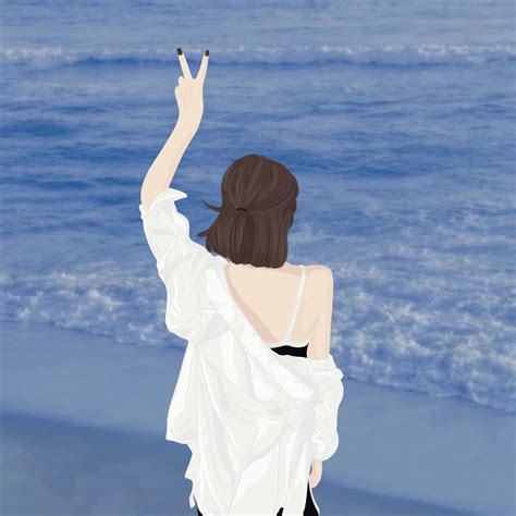 美女图片微信头像背影短发