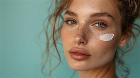 Woman With White Patch On Cheek Premium Ai Generated Image