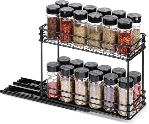 Buy MICGEEK Spice Rack Organizer For Cabinet Pull Out Spice Rack Tier Spice Organizer Metal