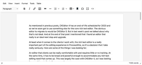 New Rich Text Editor For Processwire