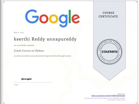 Keerthi Reddy On Linkedin Hai All I Successfully Completed Crash