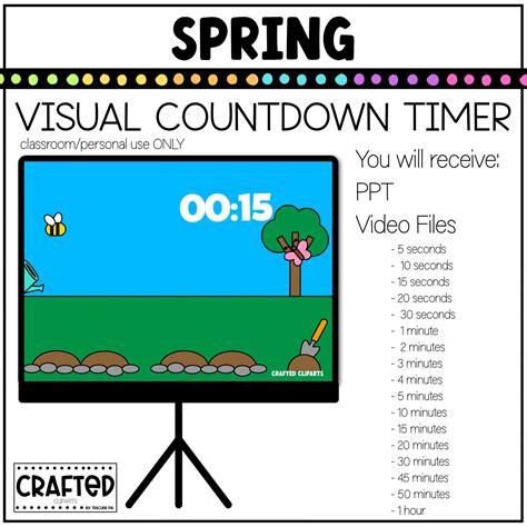 Garden Rainbow Spring Visual Timer Countdown Classroom Management Tool Transition Ppt Video Etsy