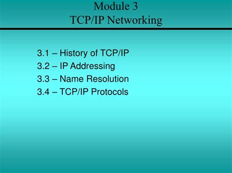 ppt module 3 tcp ip networking powerpoint presentation free download