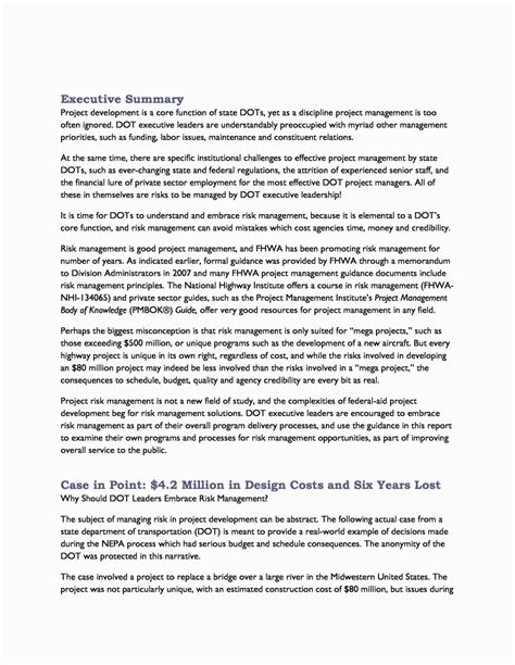 Fine Beautiful Example Of Executive Summary In Report Non Fiction