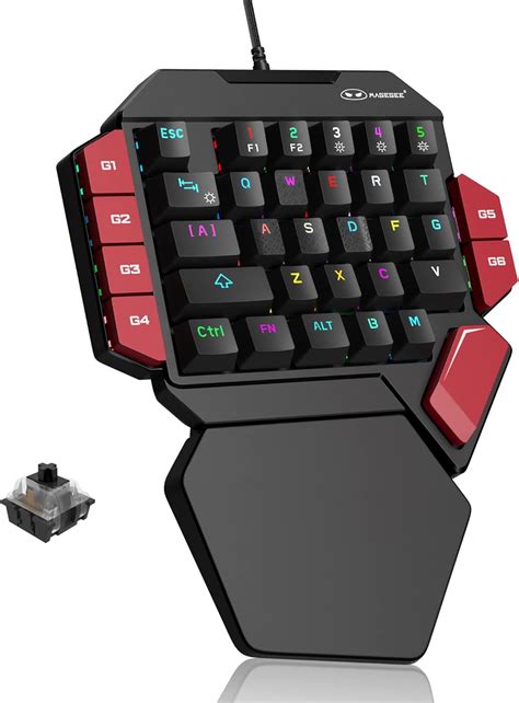 Magegee Mk Axe One Handed Professional Gaming Keyboard Black Switch