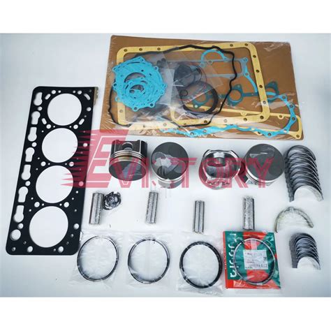 For Kubota Excavator V3600 E3b Rebuild V3600 Di Overhaul Kit Piston