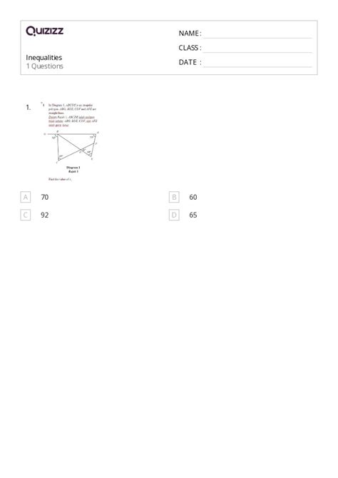 50 Inequalities Worksheets For 2nd Class On Quizizz Free And Printable