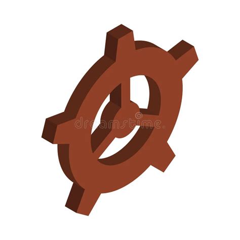 Isometric Gear Icon Stock Vector Illustration Of Rotate 276649972