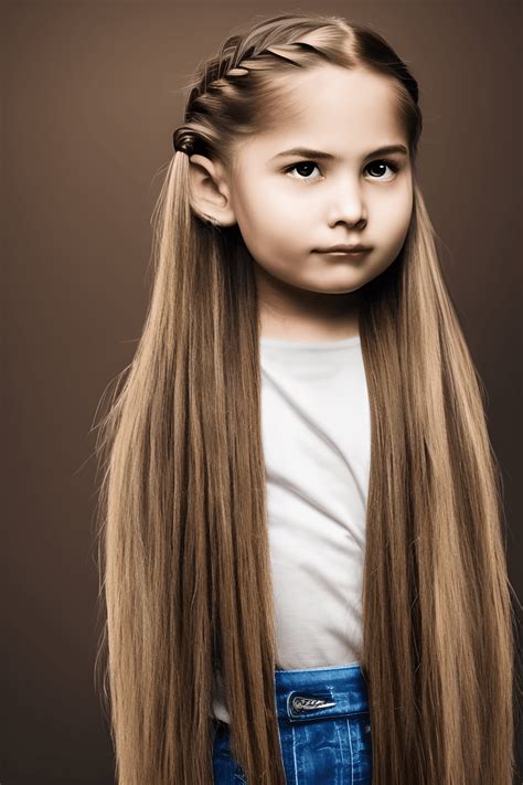 A Girl With A Long Braid · Creative Fabrica