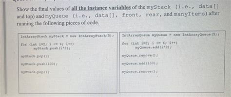 Solved Array Implementation Of Stack And Queue Consider The