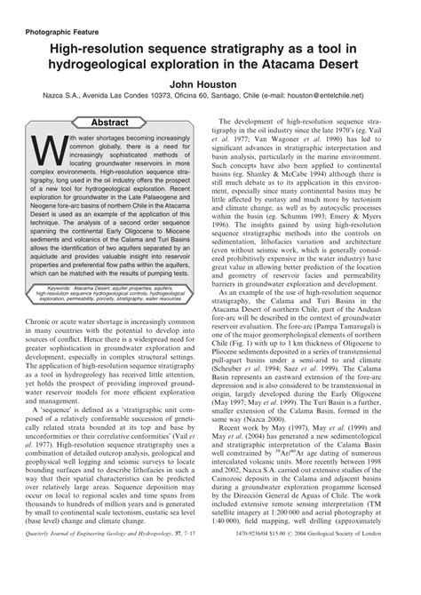 Pdf High Resolution Sequence Stratigraphy As A Tool In