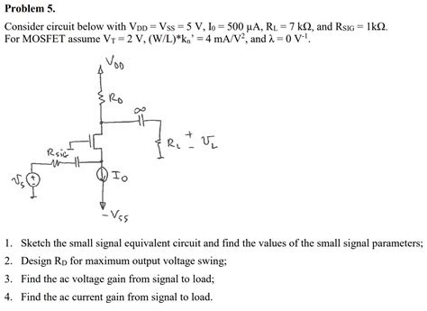 Solved Problem Consider Circuit Below With VDD Vss Chegg