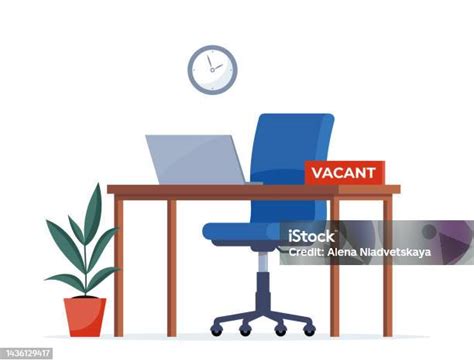 빈 사무실 작업장 우리는 고용 빈 표지판을 고용하고 있습니다 새로운 회사 임원 공석 임원을위한 빈 사무실 안락 의자 채용 및