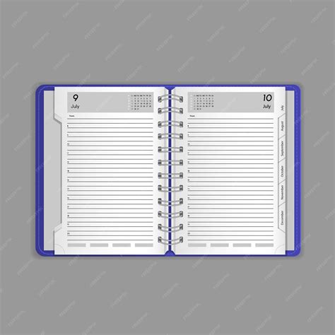 Premium Vector Template Layout Beautiful Realistic Notebook Organizer Notepad Office Book