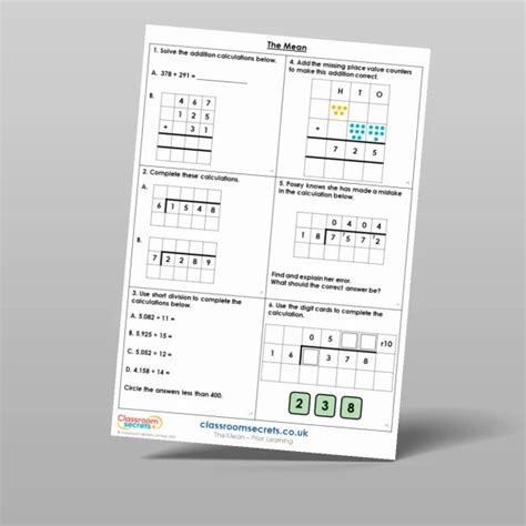 Year The Mean Prior Learning Resource Classroom Secrets